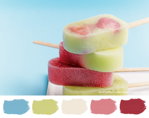 Color Palette // Stacked melon pops