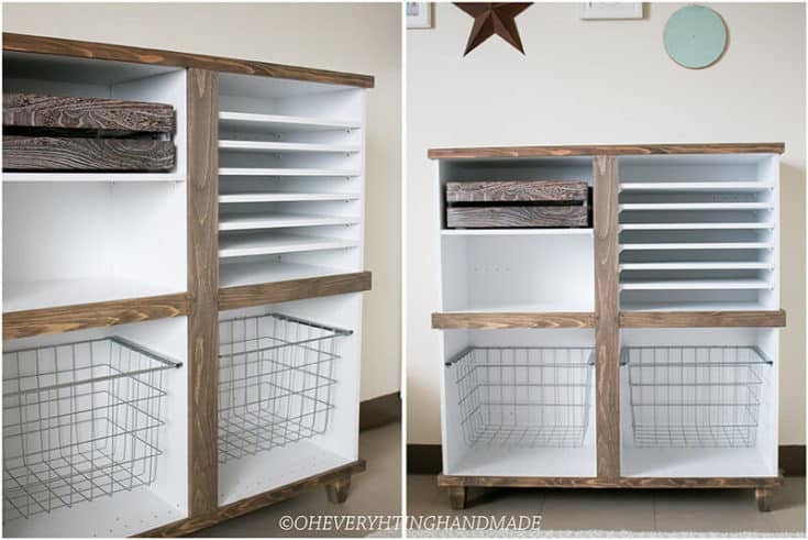 Functional Farmhouse Storage Unit | DIY Crafts and Projects Ideas